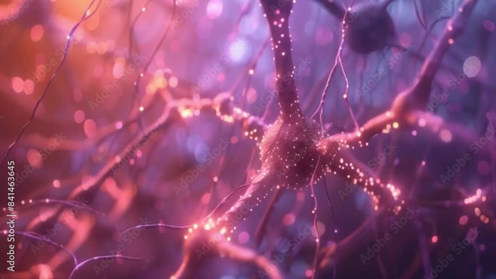 Human brain synapses nervous neurons visualization as digital ...