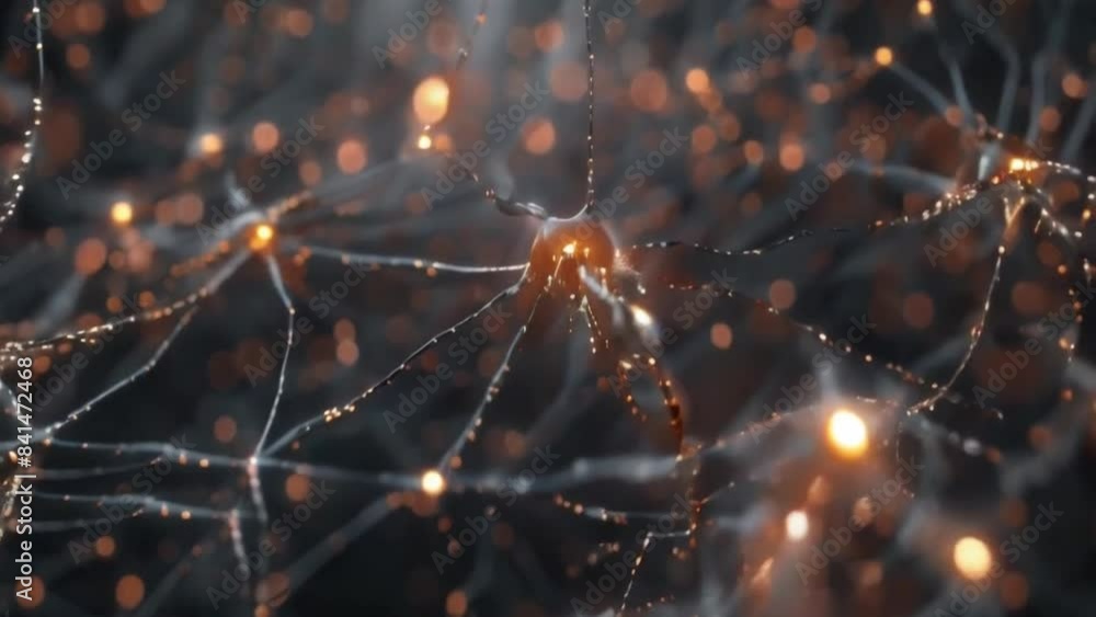 AI, Machine learning visualization as human brain neurons digital ...