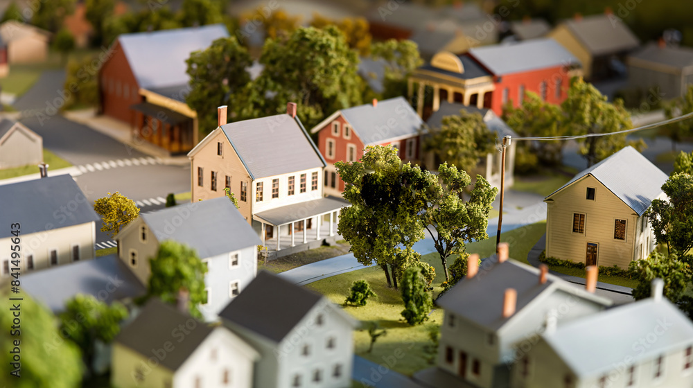 Architecture model of small town, 3D Illustration Stock Illustration ...