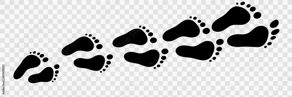 human foot print icon, Human step footprints vector isolated set on ...