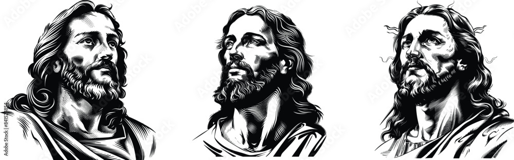 Lord Jesus Christ Vector set. Jesus Christ Logo, Icon, Symbol, Vector ...