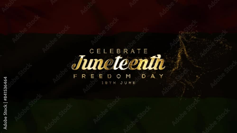 Juneteenth Day, Juneteenth Freedom Day Animation Text On Golden, June ...