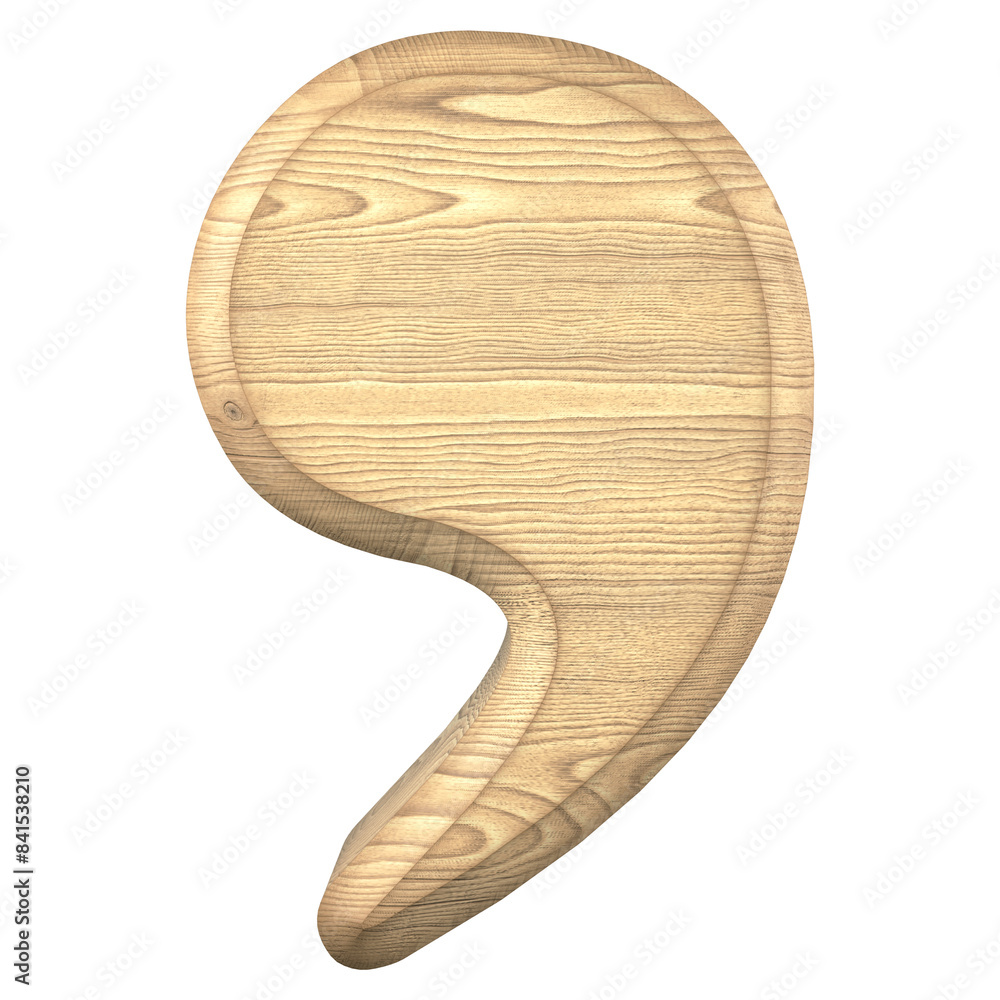 Apostrophe sign png wooden texture symbol, transparent background Stock ...