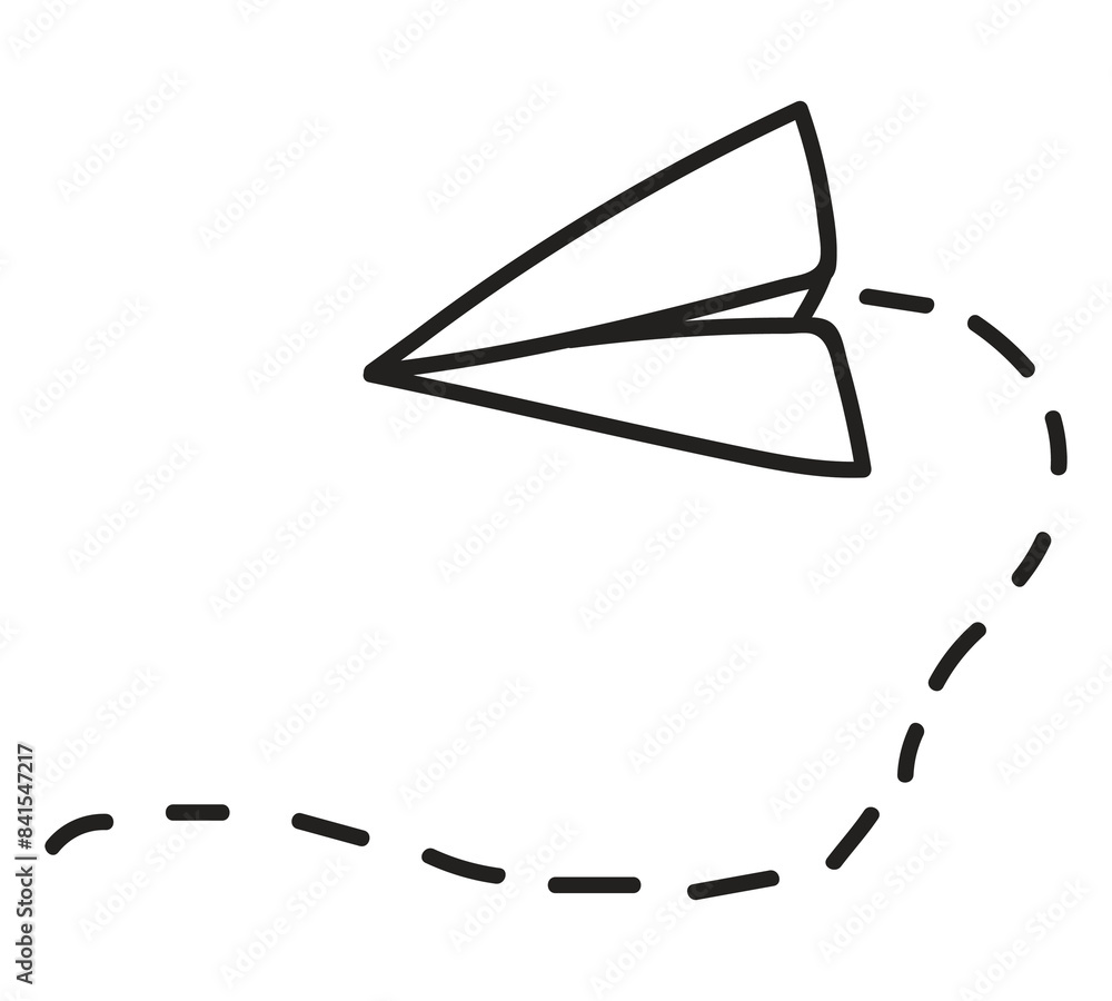 Paper plane doodle png sticker, transparent background Stock ...