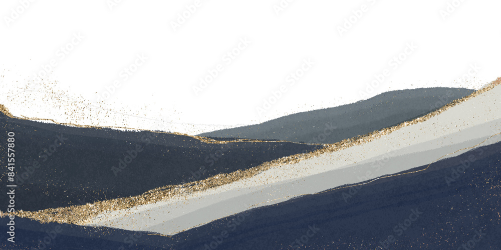 Blue glitter png border, transparent background, aesthetic landscape ...