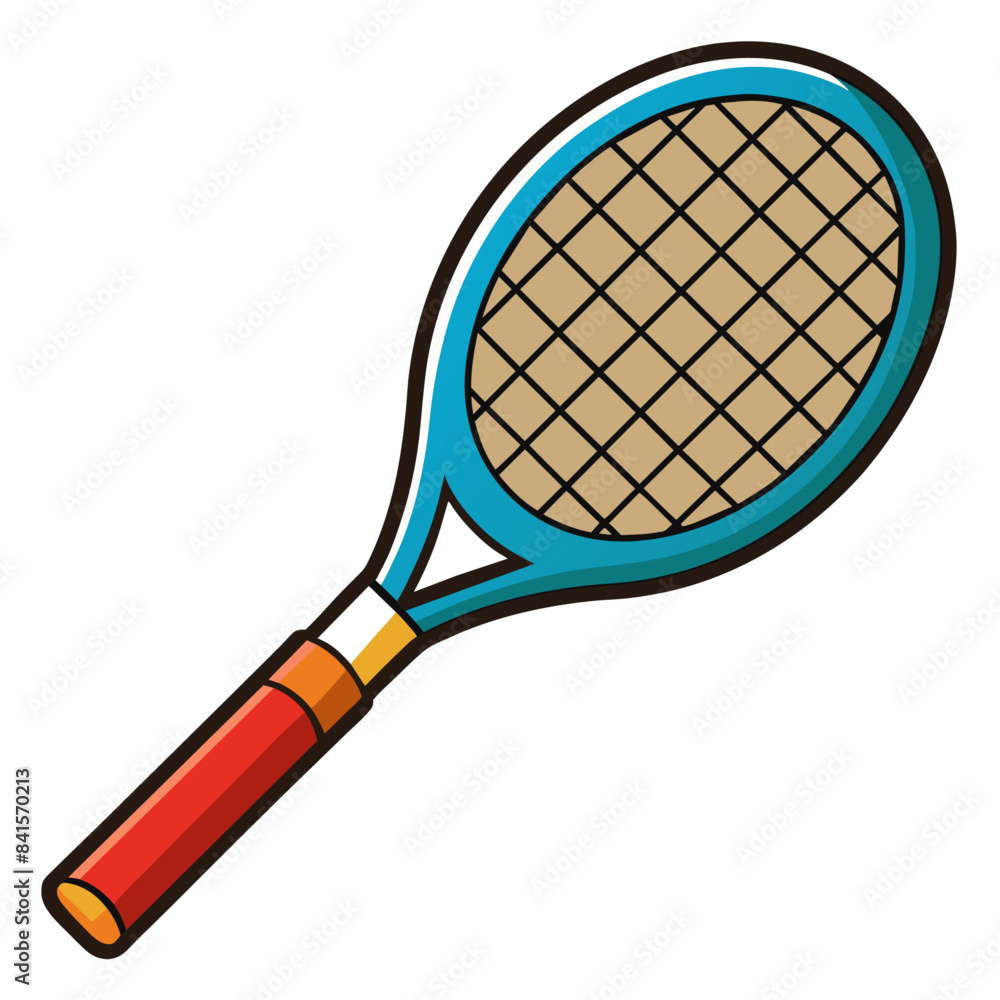 Tennis racket cartoon vector clipart Illustration Stock Vector | Adobe ...