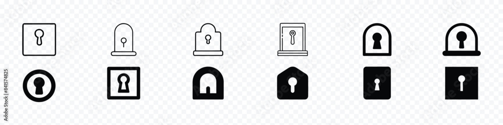 Keyhole icon, Keyhole icons. Lock icons. Keyhole vector icons, Keyhole ...