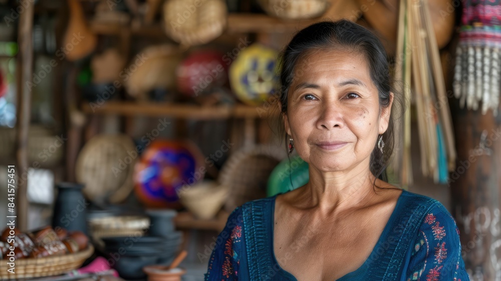 The picture of the southeast asia female working as entrepreneur in her ...