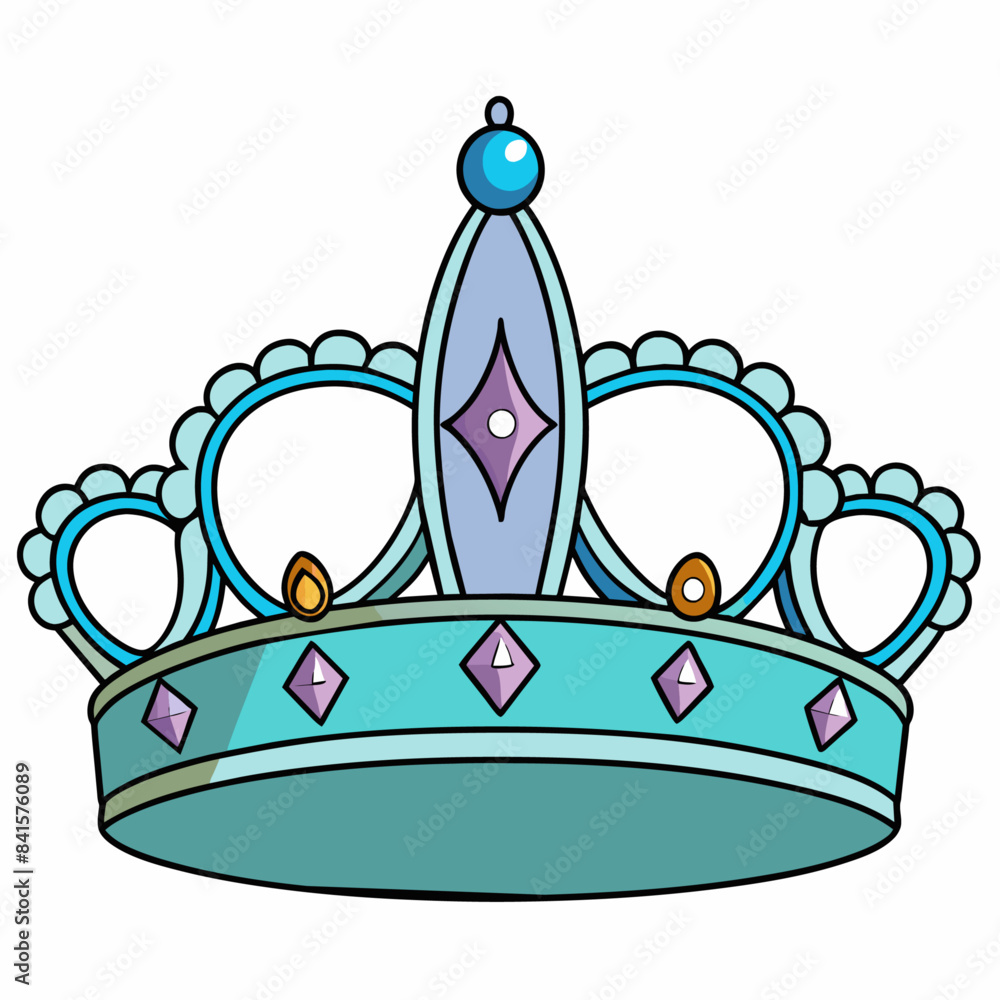 Tiara cartoon vector clipart Illustration Stock Vector | Adobe Stock