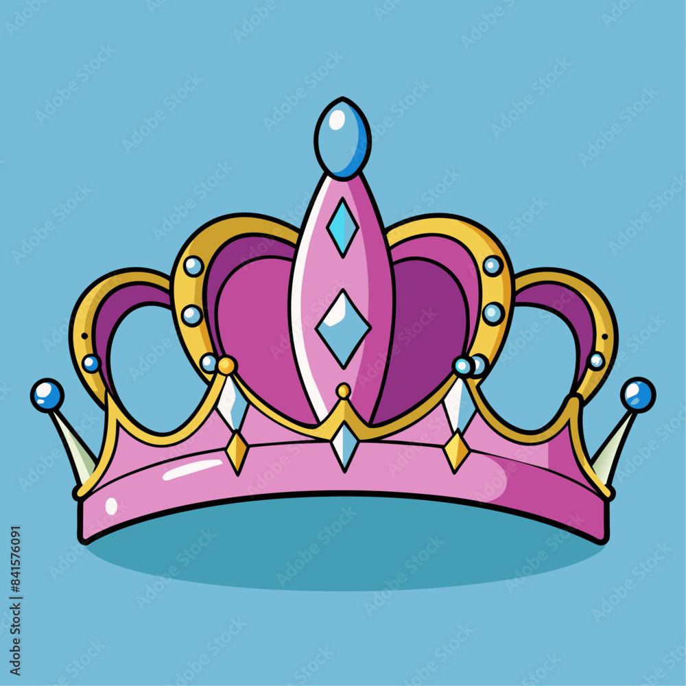 Tiara cartoon vector clipart Illustration Stock Vector | Adobe Stock