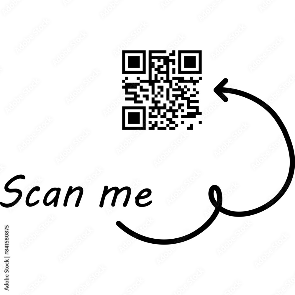 Scan me. Scan QR Code. QR Code Set. Template Scan Qr Code for ...