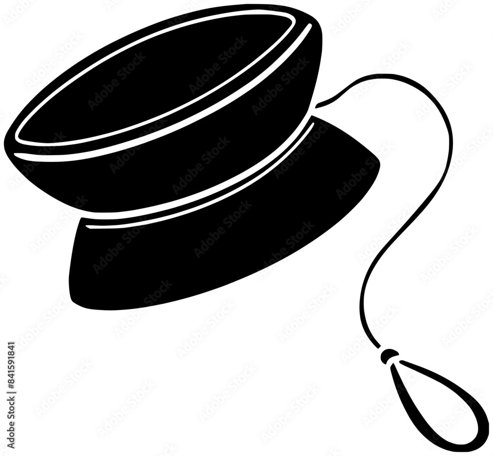 play illustration toy silhouette rope logo game icon yoyo outline spin ...