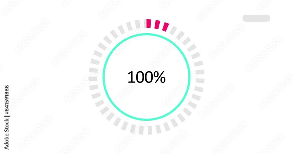Loop animation of simple round graph. Animated Infographic on white ...