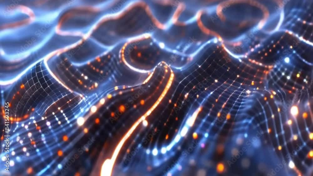 AI, Machine learning visualization as human brain neurons digital ...