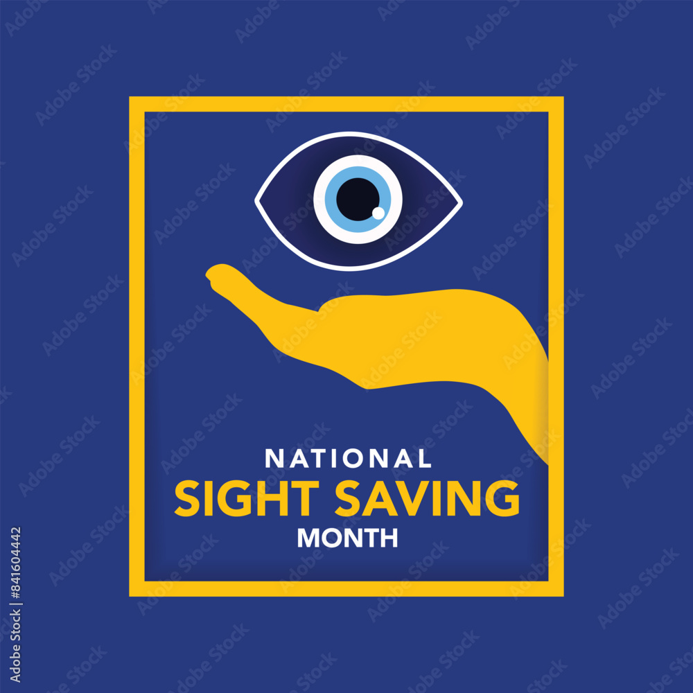 August is sight saving month observed every year in August. background ...