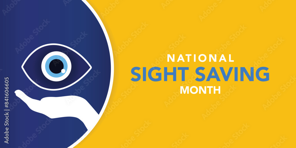 August is sight saving month observed every year in August. background ...