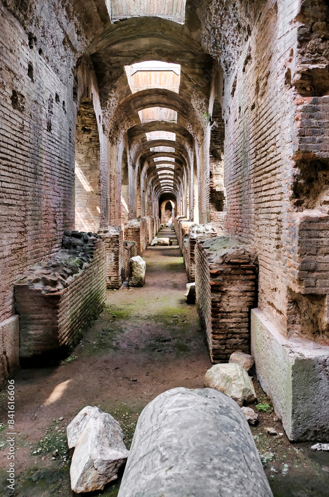 The underground areas of the Campanian Amphitheater (Capua Italy), a ...