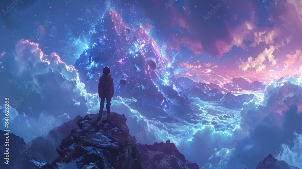 Generative ai illustration of the three Body Problem and planet ...