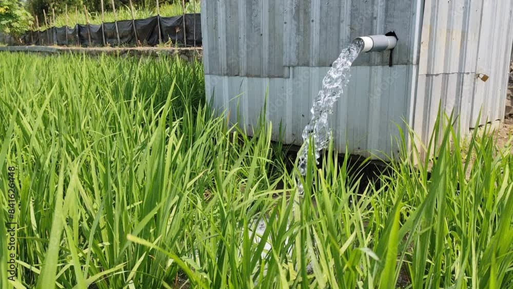 Irrigation of rice fields using pump wells with the technique of ...