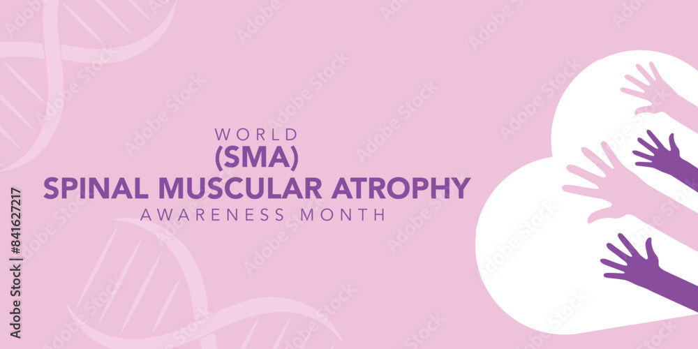 Spinal Muscular Atrophy Awareness Month. Vector web banner, poster ...