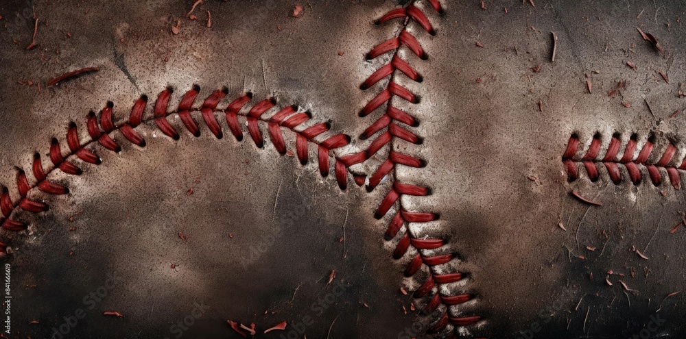 baseball textured background with a red and white stripe, a white bat ...