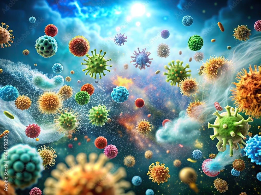 Air hygiene and cleaning concept for pharmaceutical industry banner ...