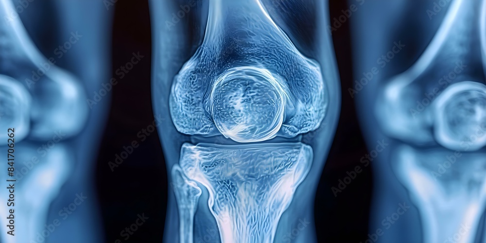 X-ray of Inflamed Knee Joint for Medical Anatomical Reference. Concept ...