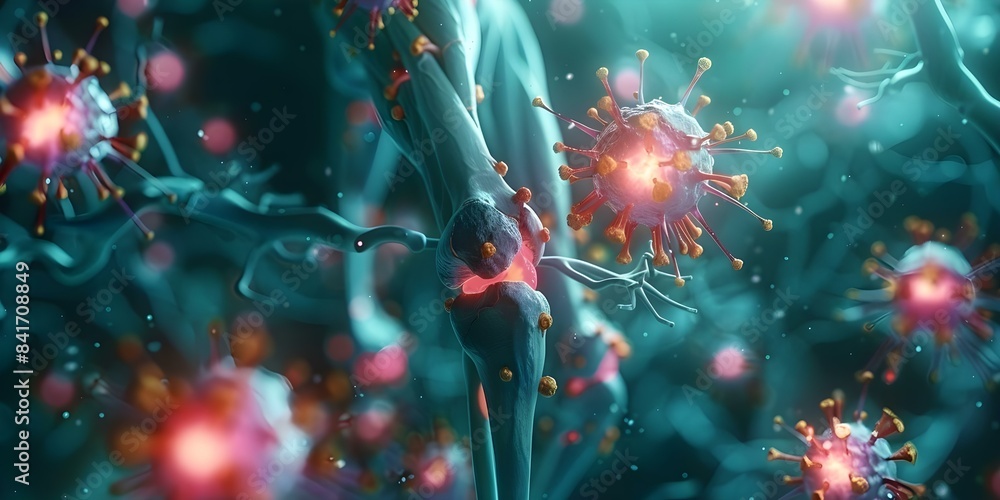 Animated video illustrating joint inflammation in the human body for ...