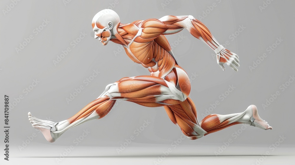 the major muscles of the human body, as well as the bones and tendons ...