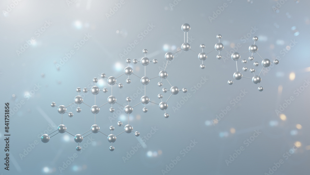 testosterone cypionate molecular structure, 3d model molecule, depo ...