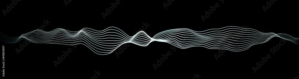 Ultra Wide Twirling and Waving Lines on Transparent Background Loop ...