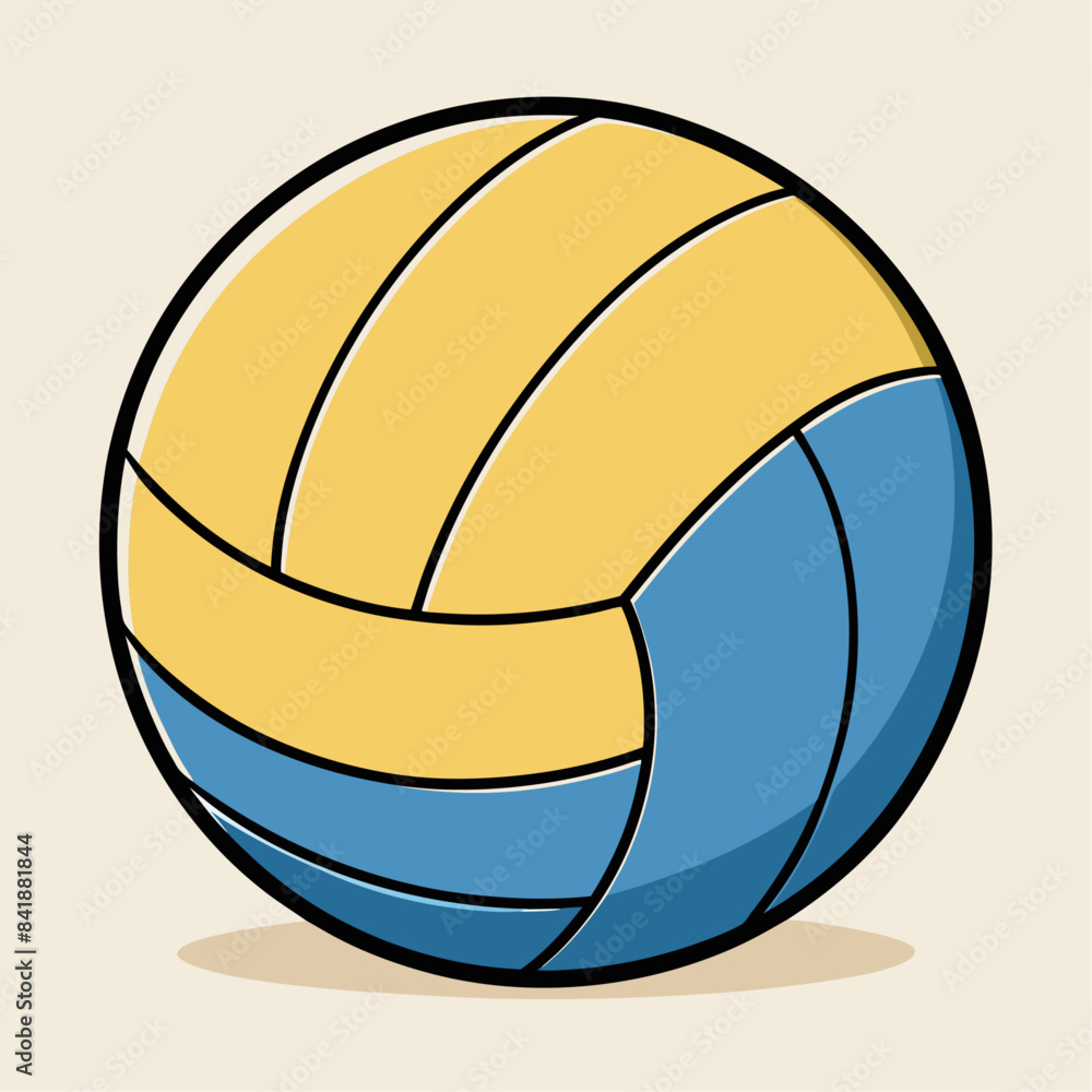 Volleyball cartoon vector clipart Illustration Stock Vector | Adobe Stock
