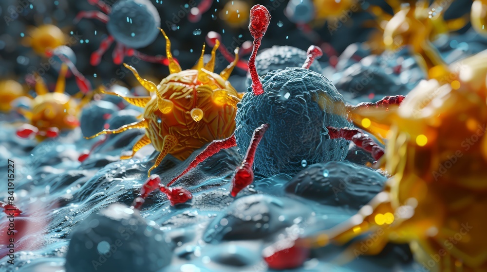 A scientific illustration demonstrating the mechanism of action of ...