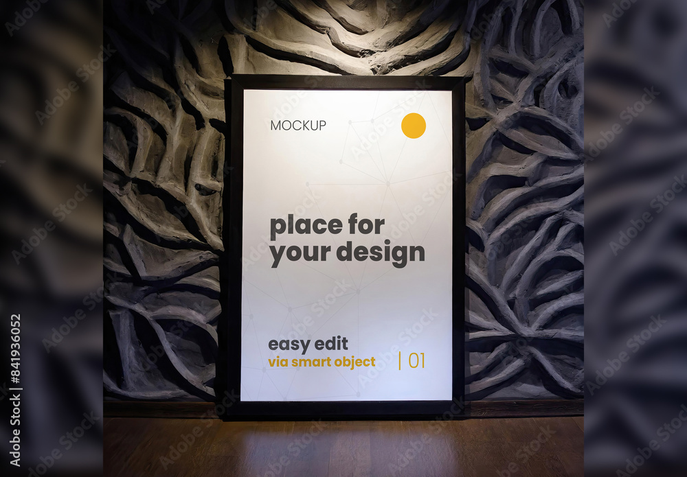 Single page frame poster Mockup dimension background ornament ...