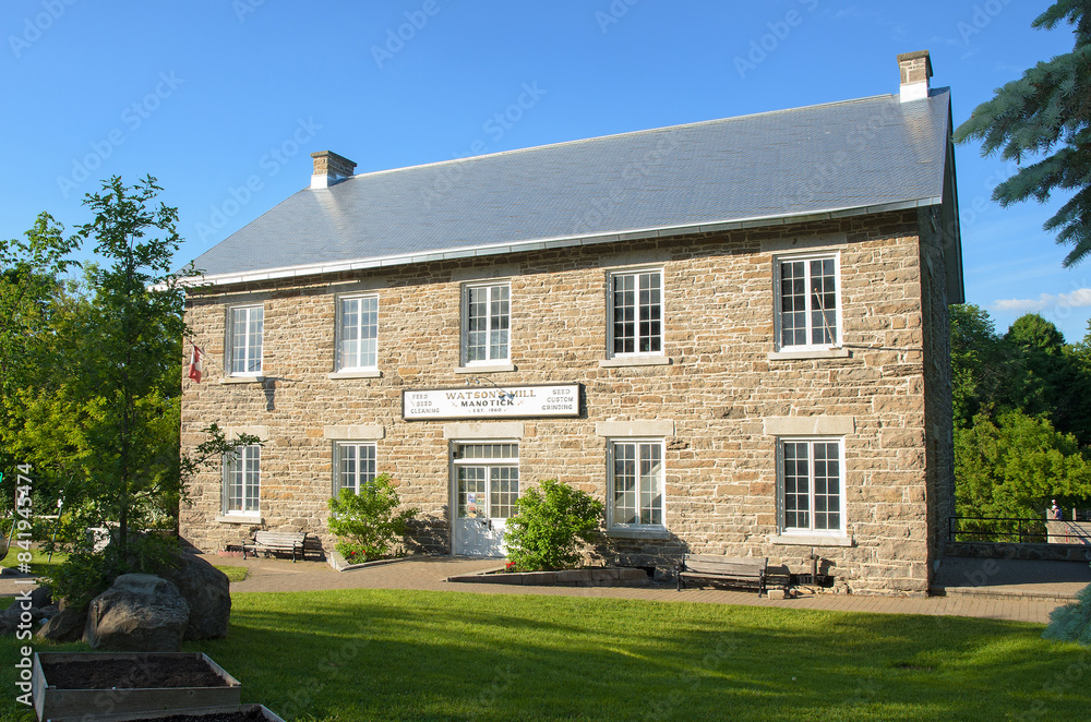 MANOTICK, ONTARIO - JUNE 3, 2024: Watson's Mill historic grist mill ...
