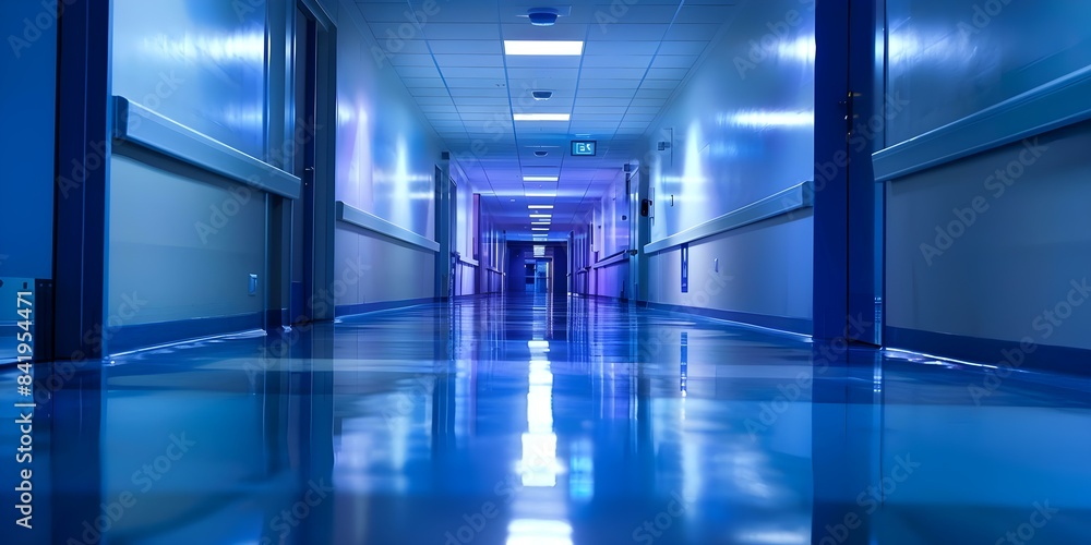 Hospital hallway in shadows with dead end. Concept Hospital, Shadows ...