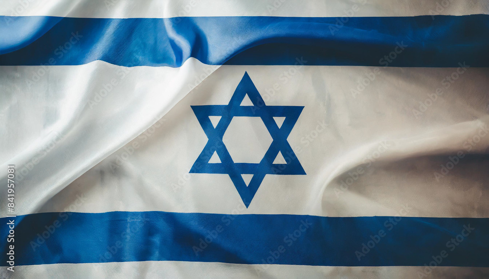 Israeli flag against scenic backdrop. Symbolizes patriotism, identity ...
