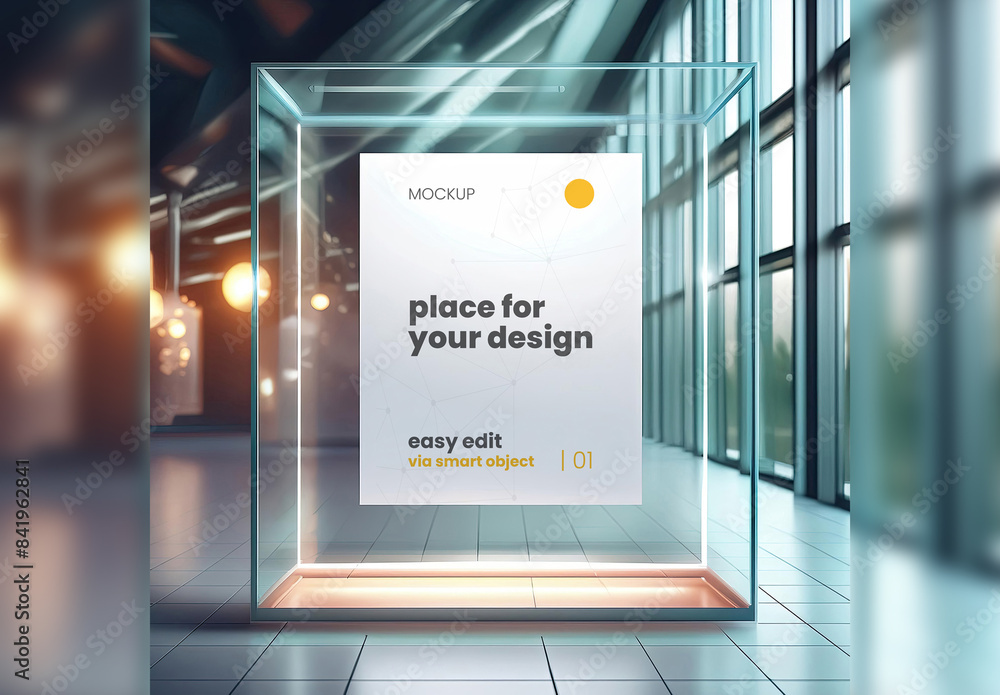 Protective Security Box Poster Frame Image Gallery Mockup 02 Generative ...