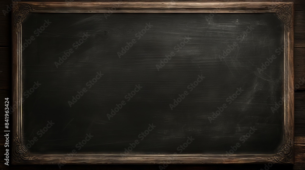 Vintage classroom nostalgia: abandoned old chalkboard waiting for ...