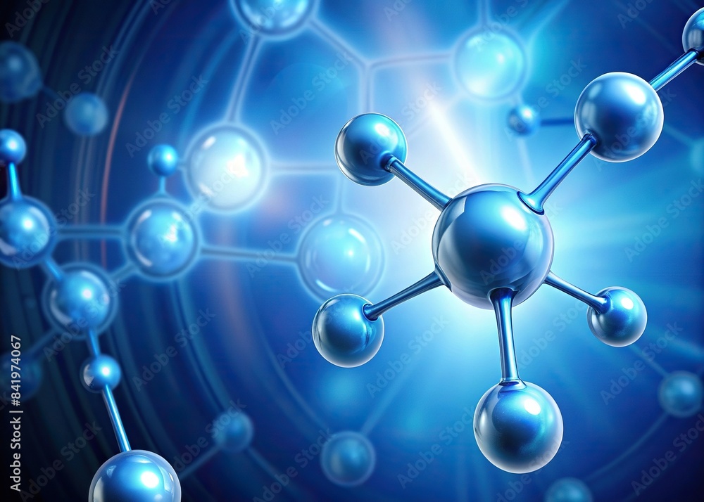 Abstract background with H2 hydrogen molecule fuel cell element ...