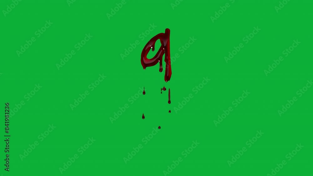 Editable Bleeding Alphabet Motion Graphics: Customizable bleeding ...