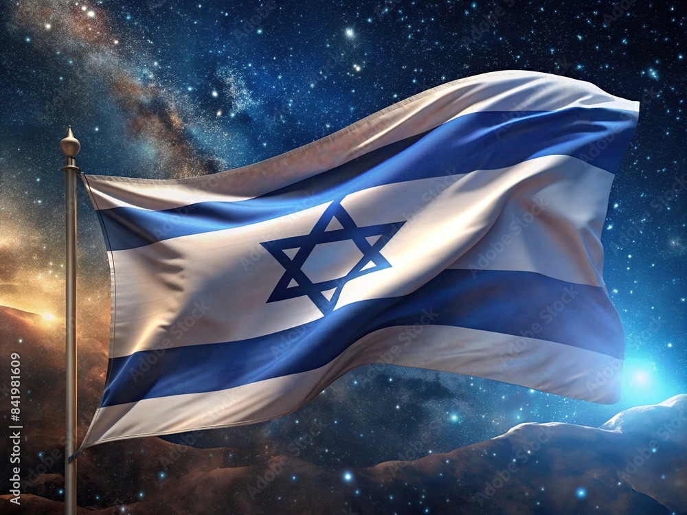 Israeli flag waving proudly in the wind, Israel, flag, pride ...