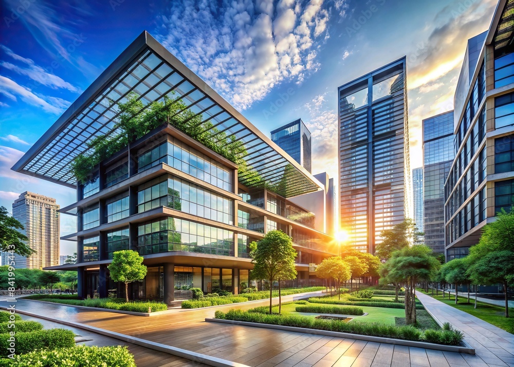 Sleek and modern architectural structures utilizing sustainable and ...