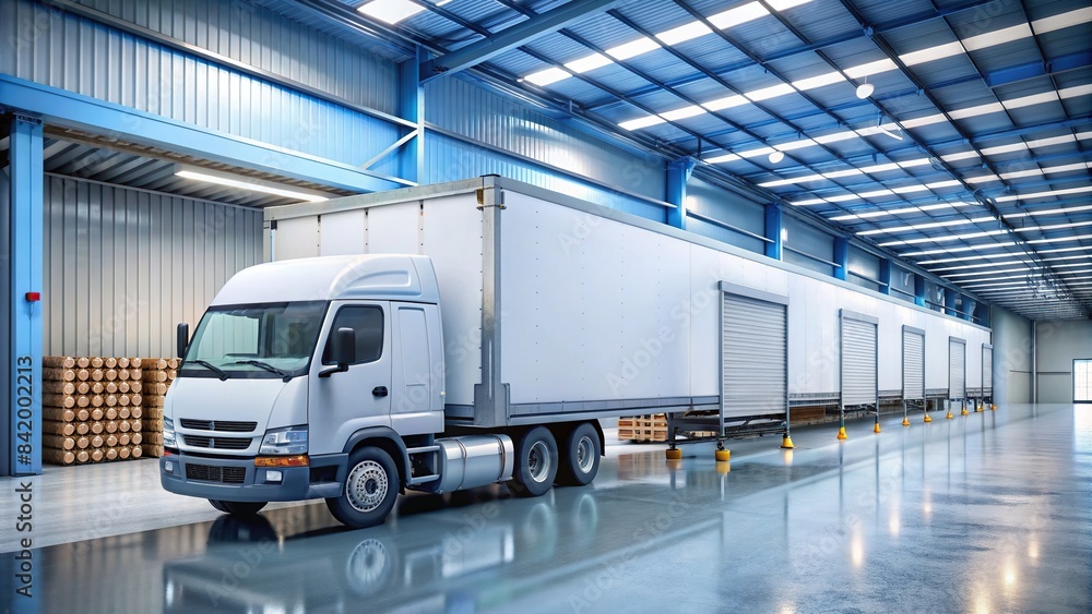 Refrigerated goods being transported in a cold chain logistics setting ...