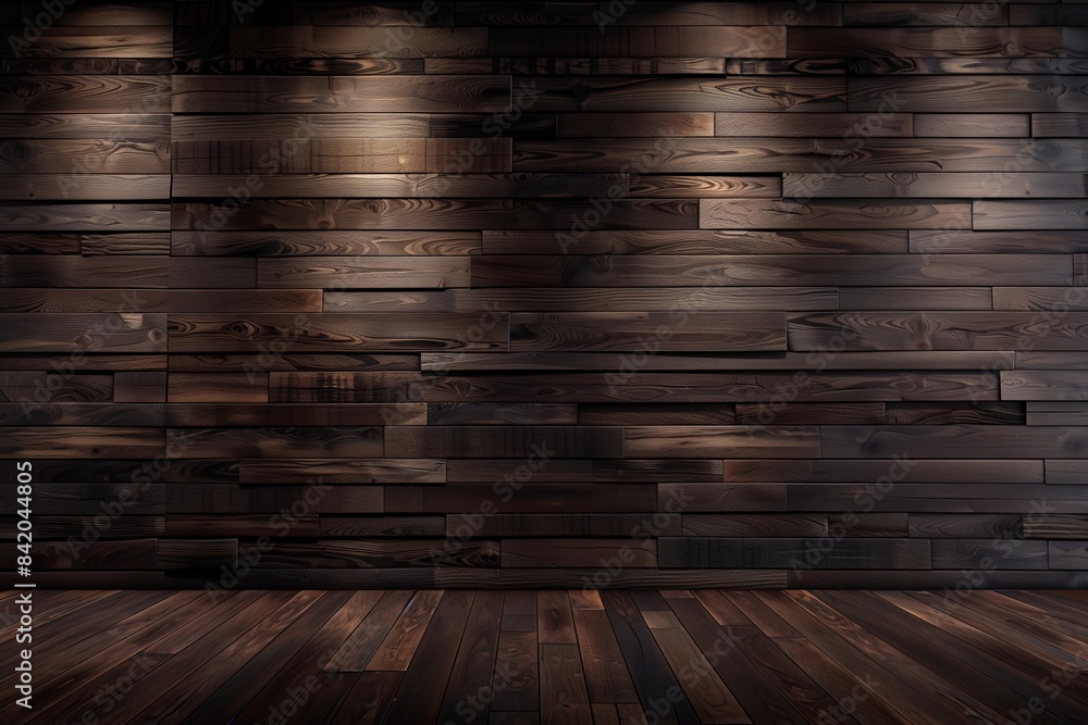 Rustic Elegance, Dark Brown Wooden Wall Background with Natural Wood ...