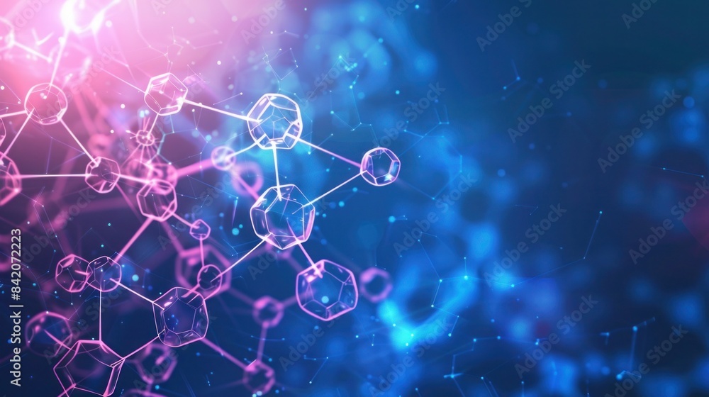 molecular structures and chemical engineering Hi-tech background ...