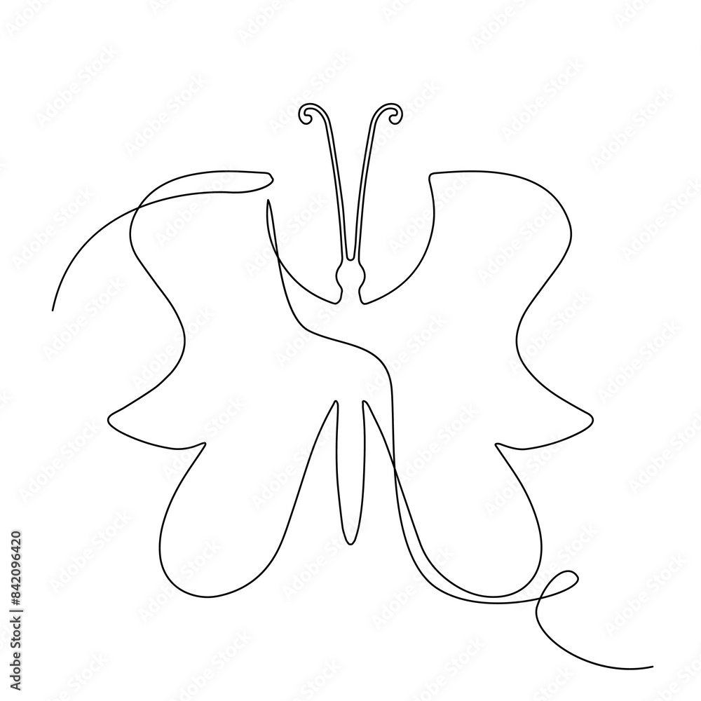 Continuous Thin Line Butterfly, Minimalist Butterflies Drawing, One ...