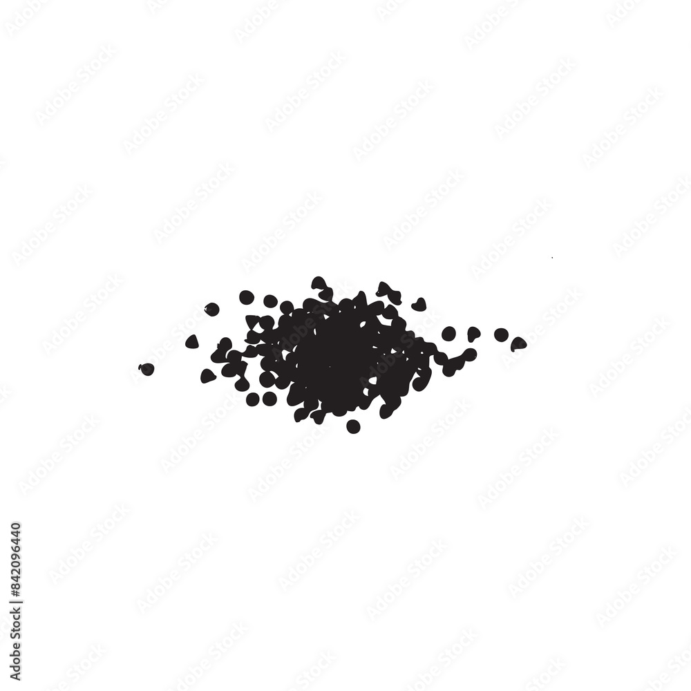 Powder Pile Icon, Seeds Silhouette, Dirt Heap Symbol, Soil Sign, Dust ...