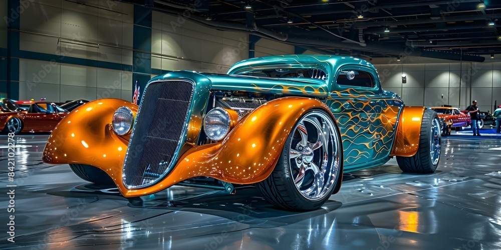 Captivating showcase of vibrant custom hot rod cars in enhanced HDR ...