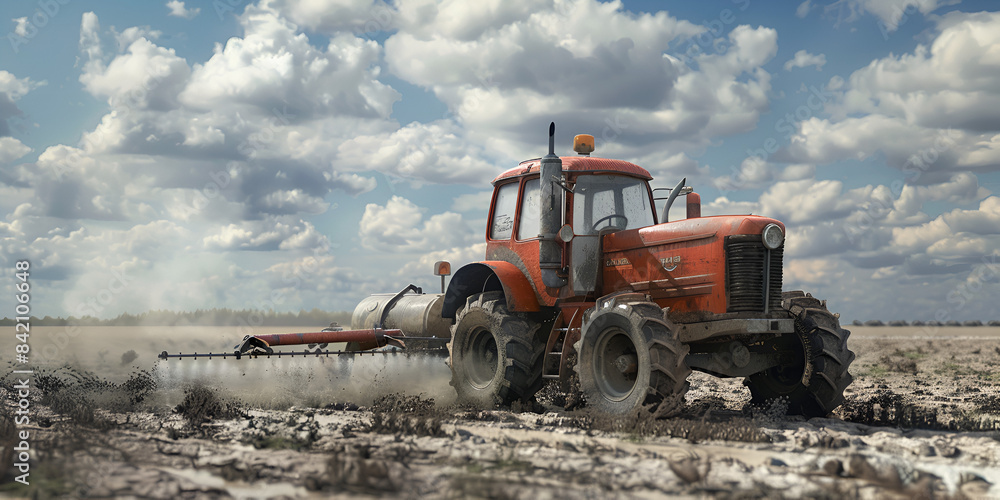old tractor in the field, Poster on film about crazy mad Horrow Epic ...